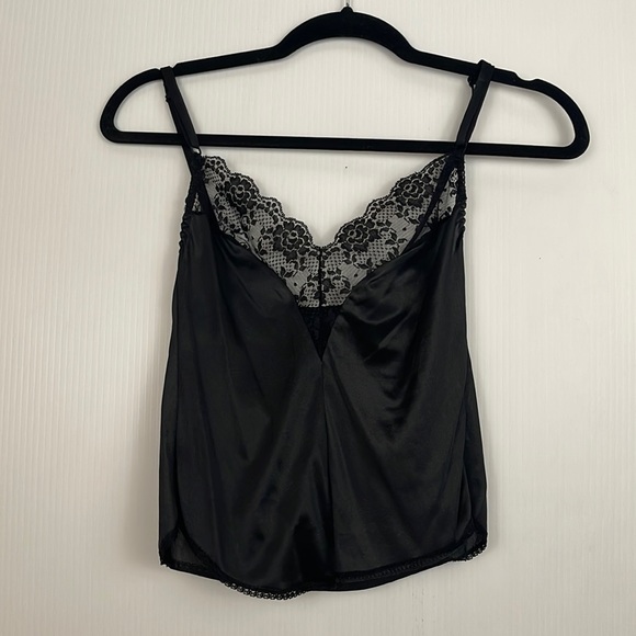 Vintage | Tops | Vintage Sexy Black Lace Silk Top | Poshmark